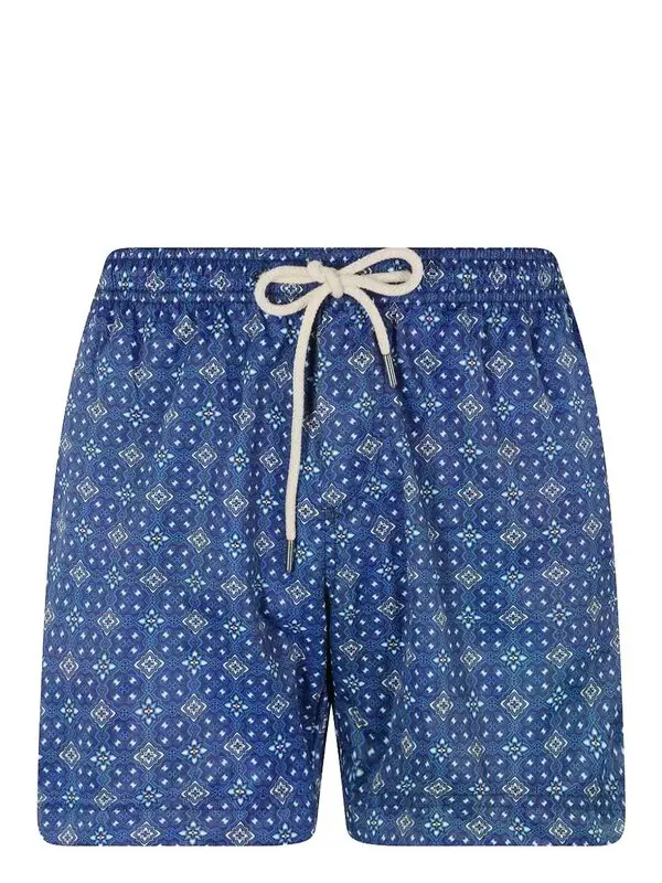 PENINSULA SWIMWEAR Capresa Patterned Swim Shorts - Blue