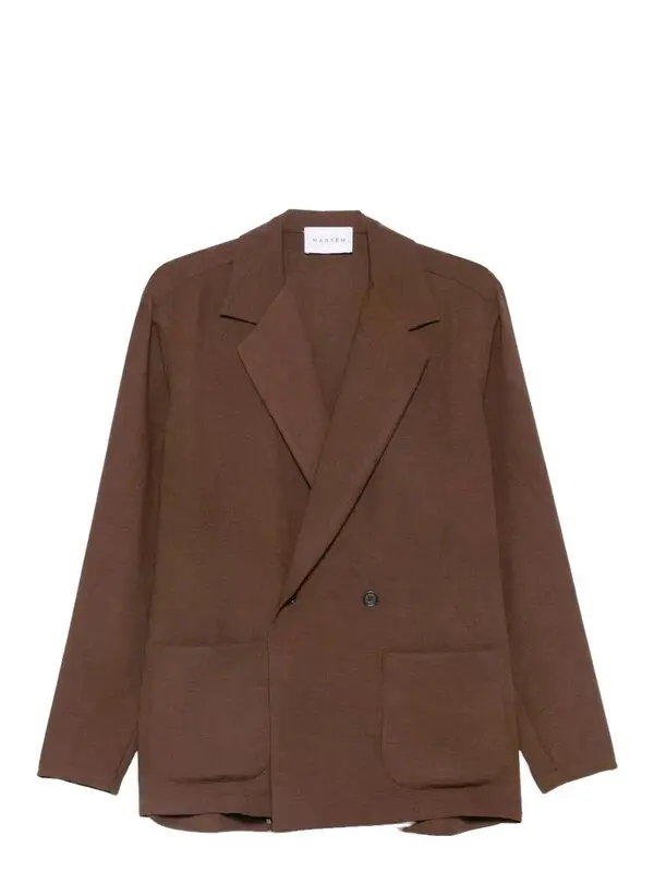 MARSEM Double-breasted Notch-lapel Blazer - Brown
