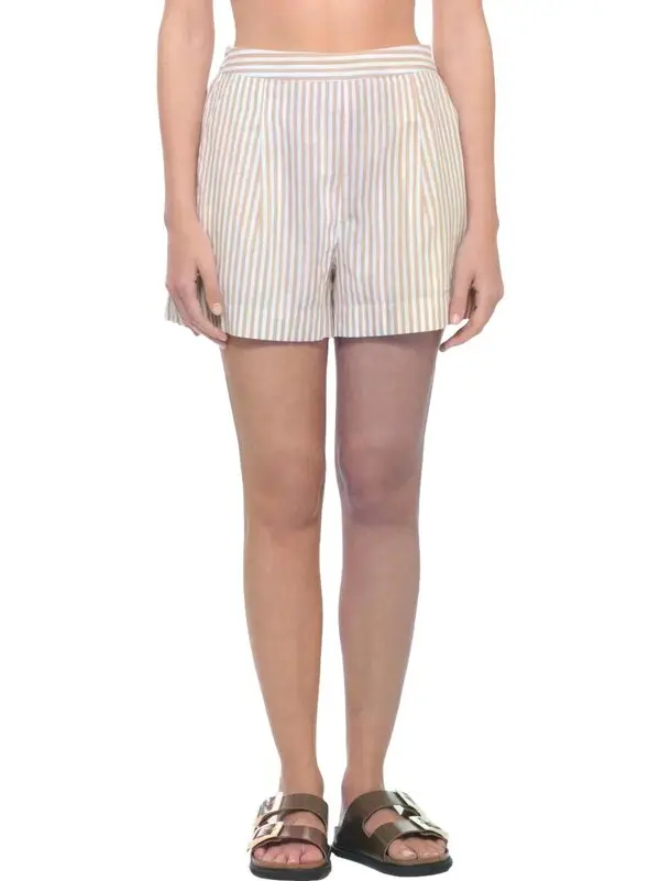 MC2 SAINT BARTH Striped Pattern Shorts - Neutrals