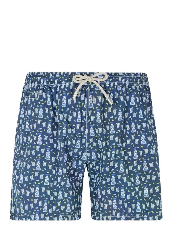 MC2 SAINT BARTH All-over Print Swim Shorts - Blue