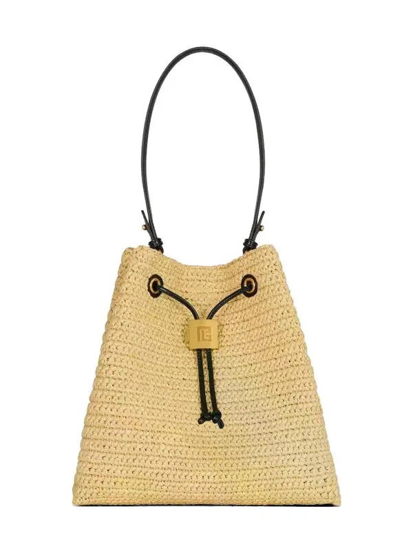 Balmain Pulse Crochet And Leather Backpack - Neutrals