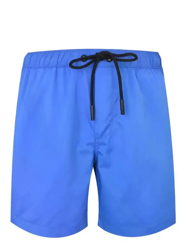 COUNTY OF MILAN Logo Print Drawstring Shorts - Blue