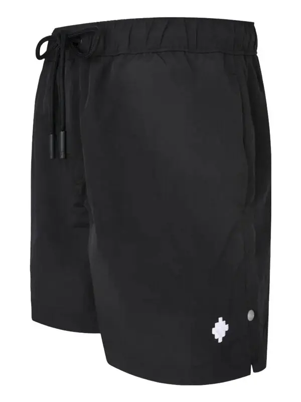 COUNTY OF MILAN Logo Embroidered Drawstring Shorts - Black