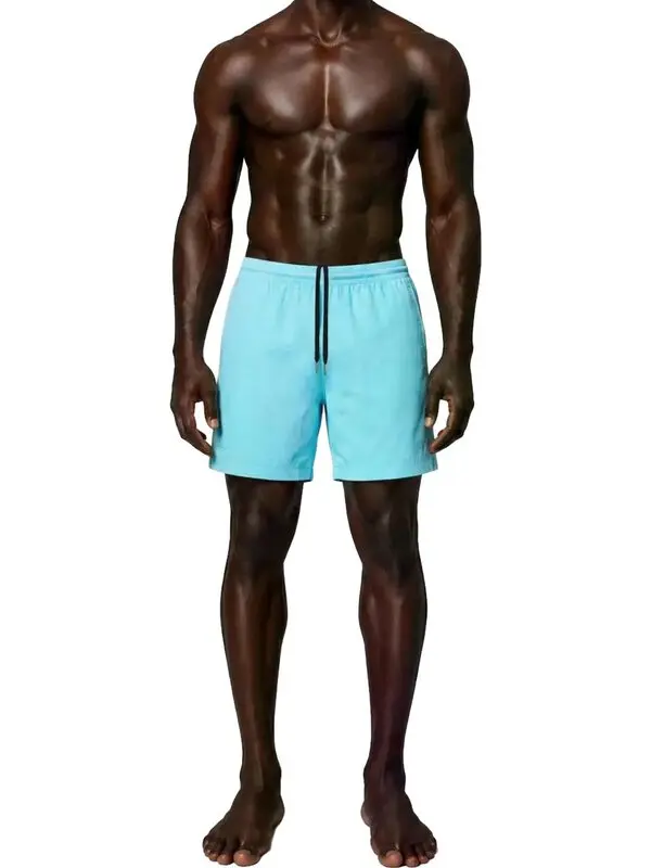 TRIBE AND TRUE Drawstring Waist Swim Shorts - Blue