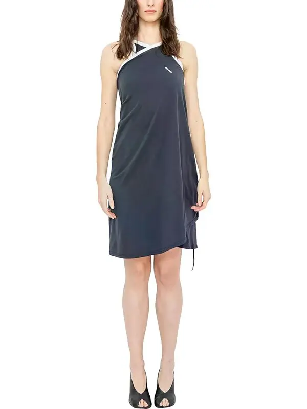 FAÇON JACMIN Roisin Crossing Wrap Dress - Blue