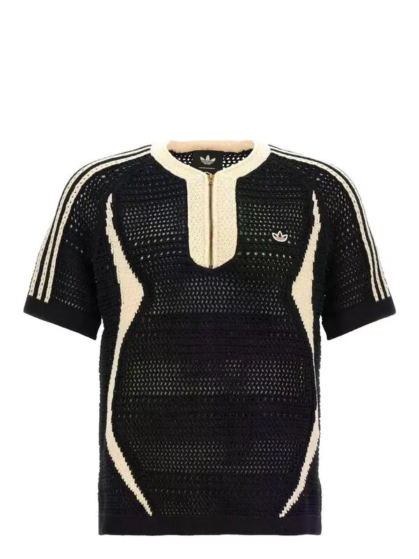 Adidas X Edison Chen Clot Cotton Short-sleeve Sweater - Black