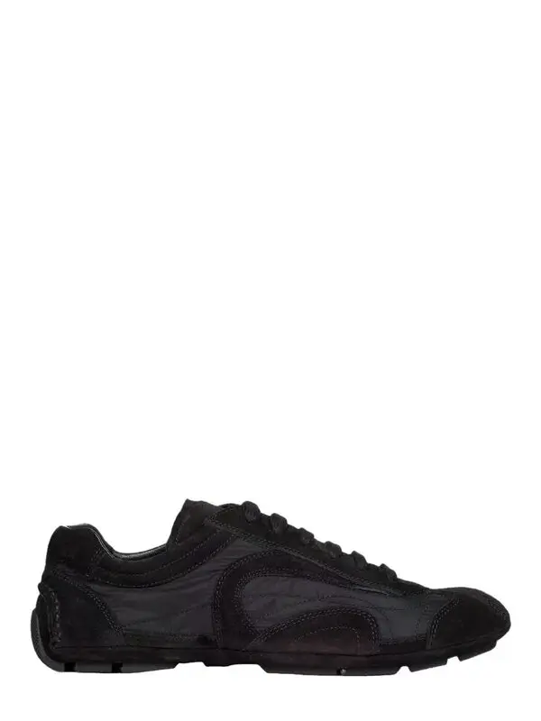 Prada Suede Panel Sneakers - Black