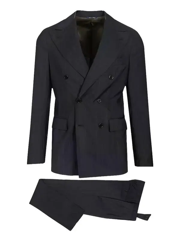 AL DUCA D’AOSTA 1902 Pinstripe Double-breasted Suit - Blue