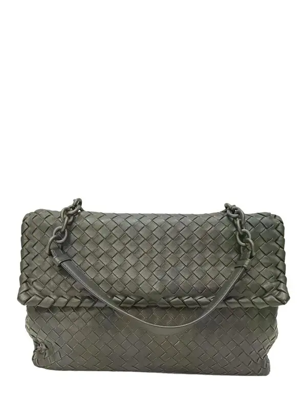 Bottega Veneta Olimpia Intrecciato Shoulder Bag - Black