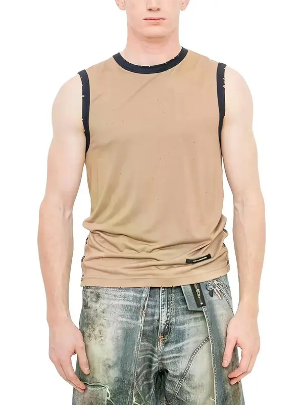 Andersson Bell Brit Damaged Sleeveless T-shirt - Neutrals