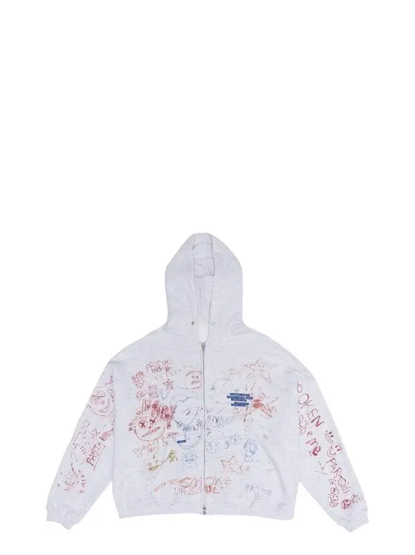 PALY Joshua Tree Double Zip Hoodie - Gray