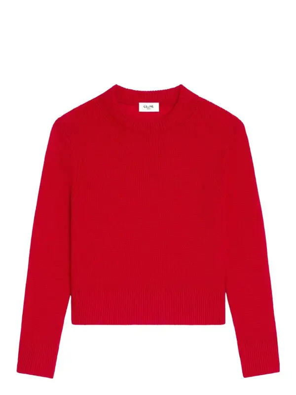 Celine Cashmere Crewneck Sweater - Red