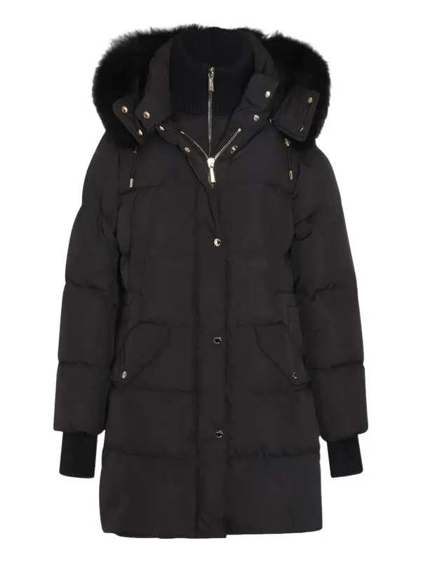 MOORER Talassa Down Jacket With Fur Hood - Black