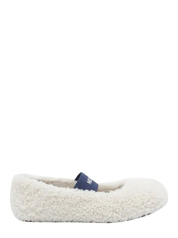 Moon Boot Logo-embellished Ballerinas - White
