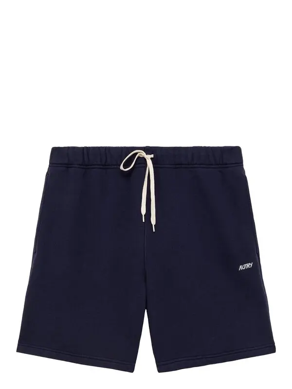 AUTRY Logo Drawstring Shorts - Black