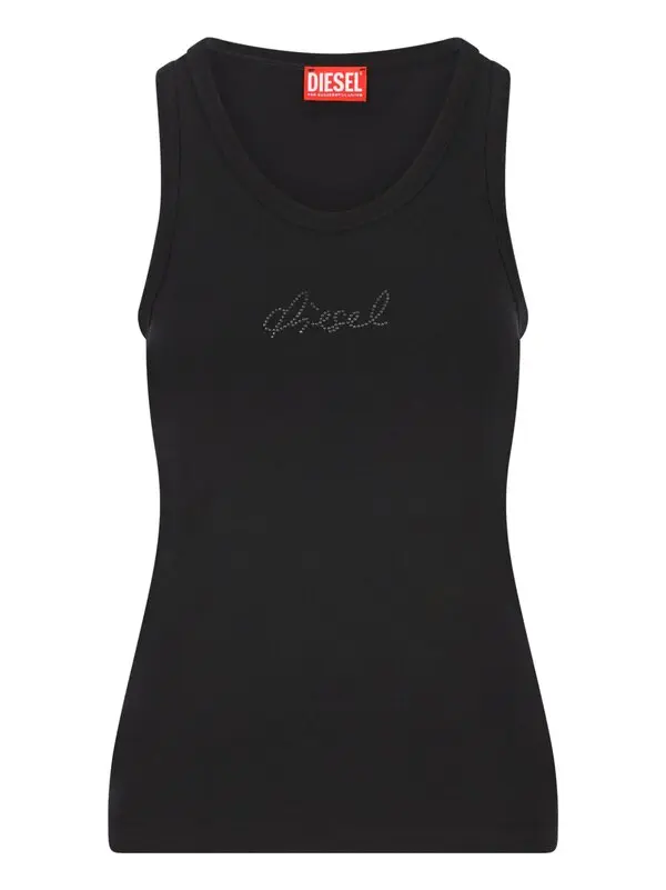 DIESEL® Logo Embellished Tank Top - Black
