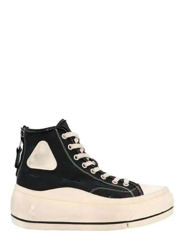 R13 High Top Sneakers With Exaggerated Sole - Nude