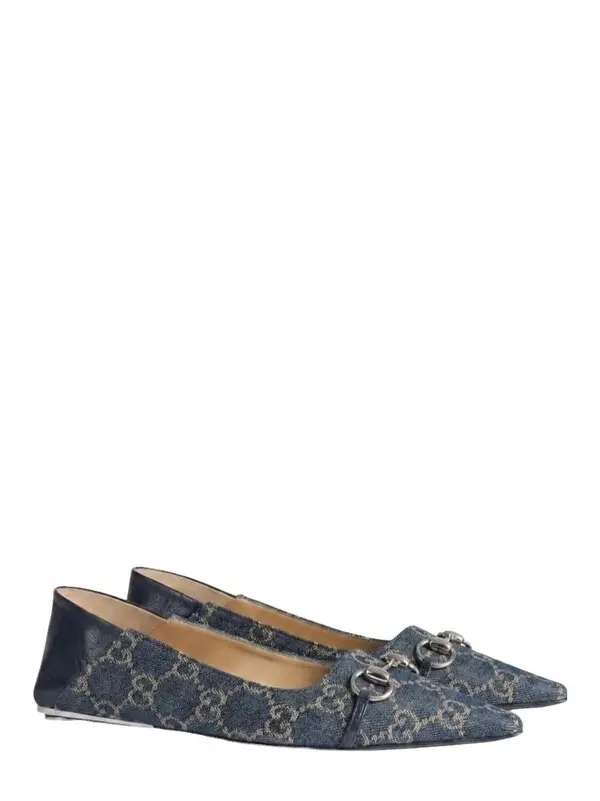 Gucci Horsebit Ballerinas - Dark Blue