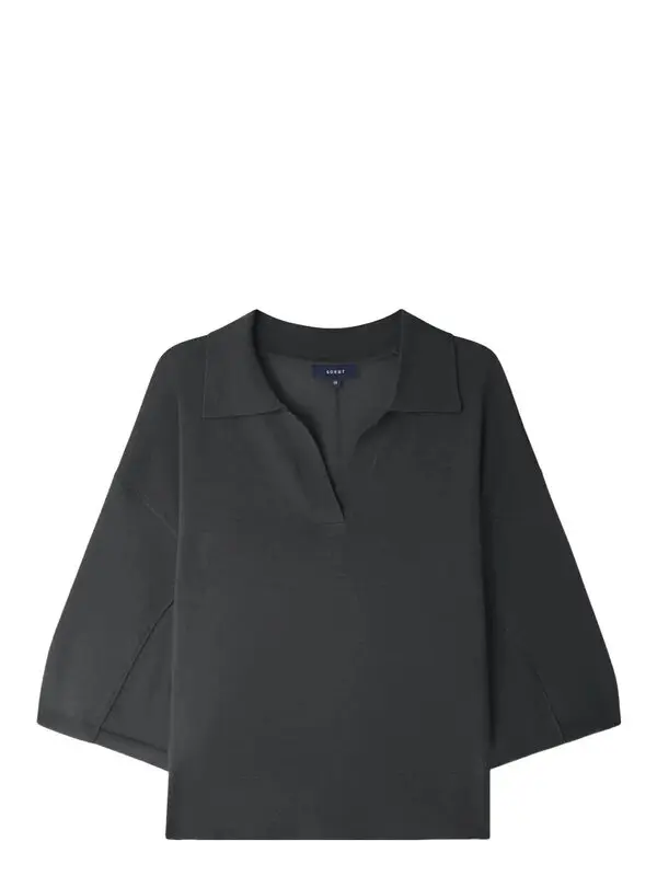 Soeur Elton T-shirt With Classic Collar - Black