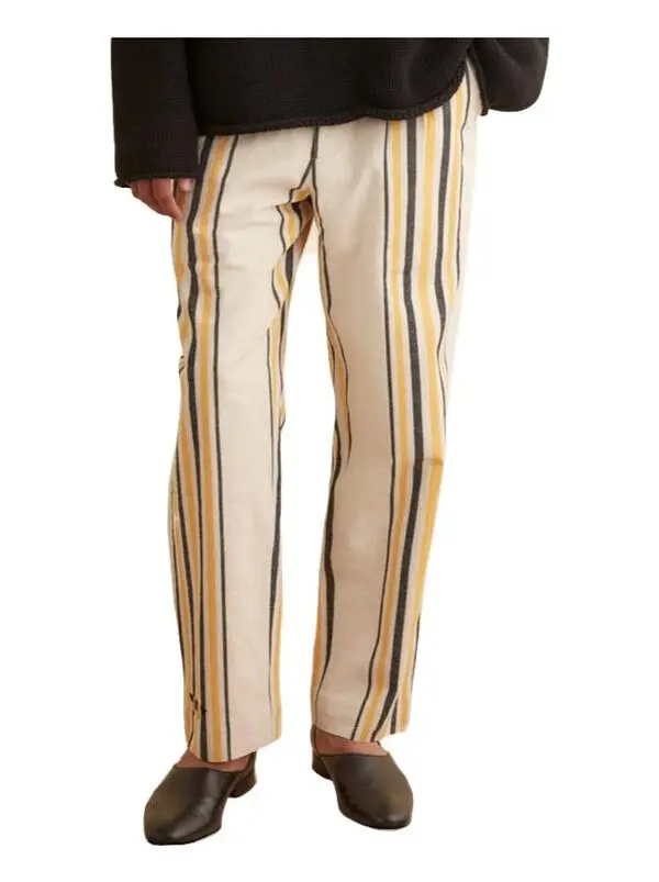BODE Striped Casual Pants - Black