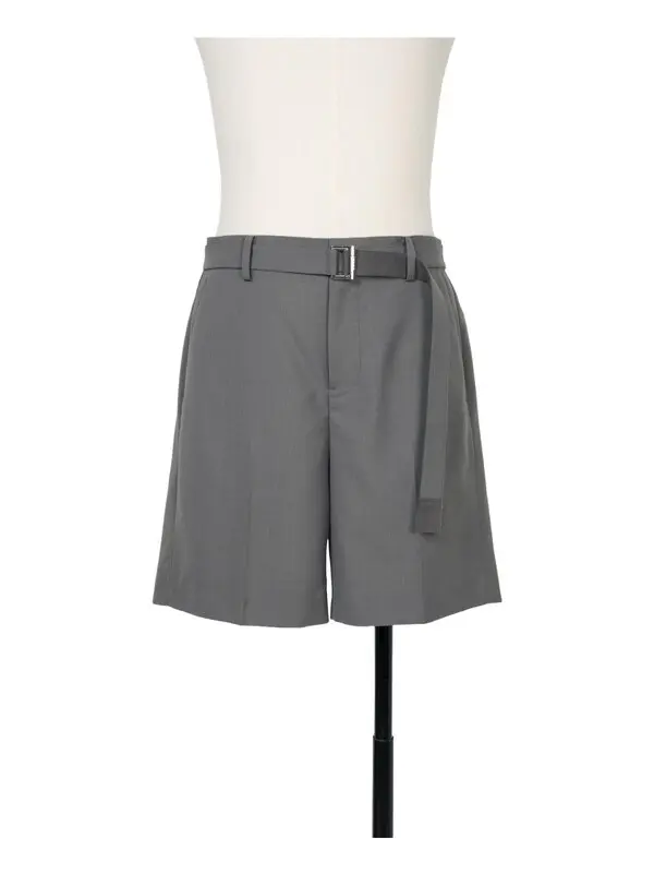 Sacai Belted Suiting Shorts - Taupe