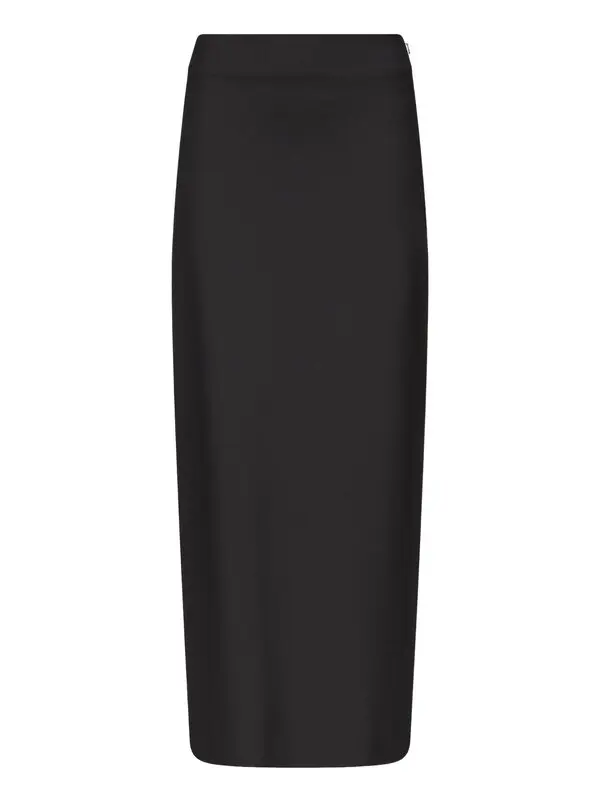 Loulou De Saison Samos Flared Skirt In Virgin Wool - Black