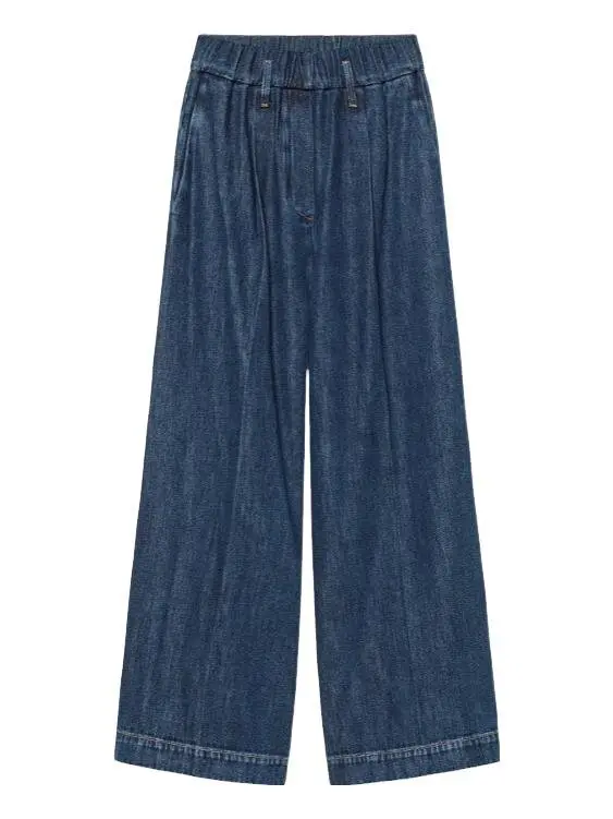 FORTE_FORTE Wide-leg Denim Trousers - Blue