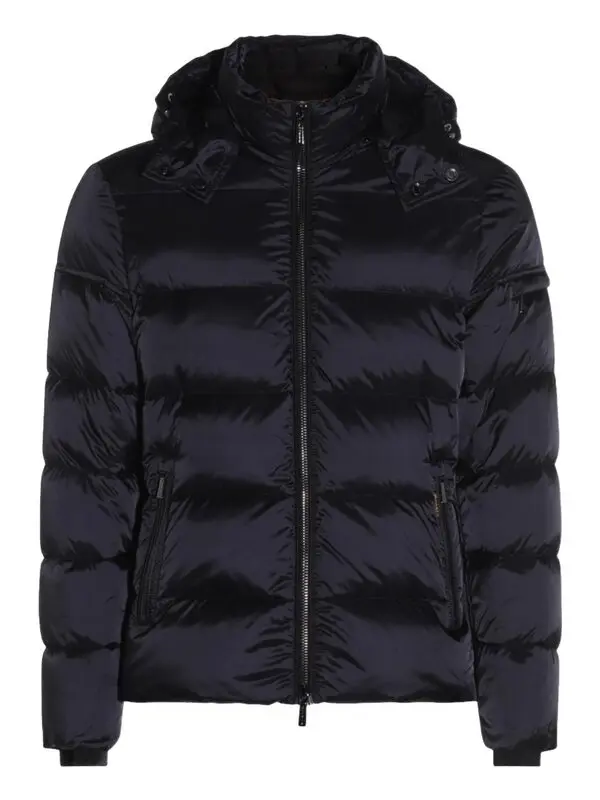 MOORER Hooded Quilted Down Jacket - Black