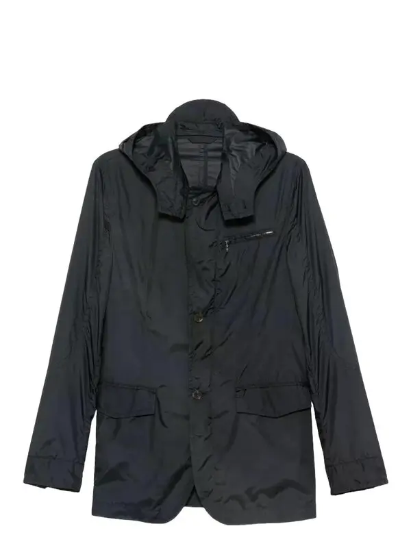 FERRAGAMO Hooded Lightweight Jacket - Black
