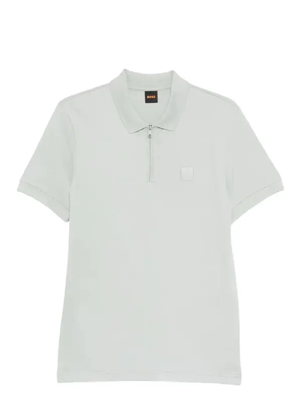 BOSS Zip Detail Polo Shirt - Grey