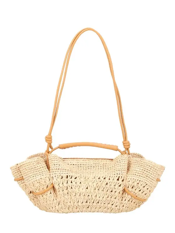 Hereu Arta Mini Raffia Crochet Bag - Beige