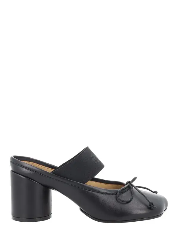 MAISON MARGIELA Leather "numeric Anatomic" Heeled Sandals - Black