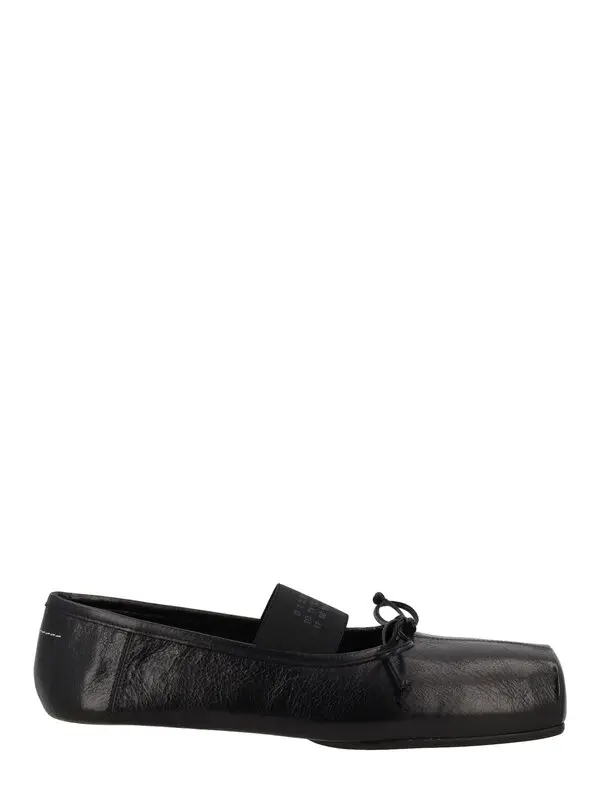 MAISON MARGIELA Ballerina "numeric" Square Toe Flats - Black