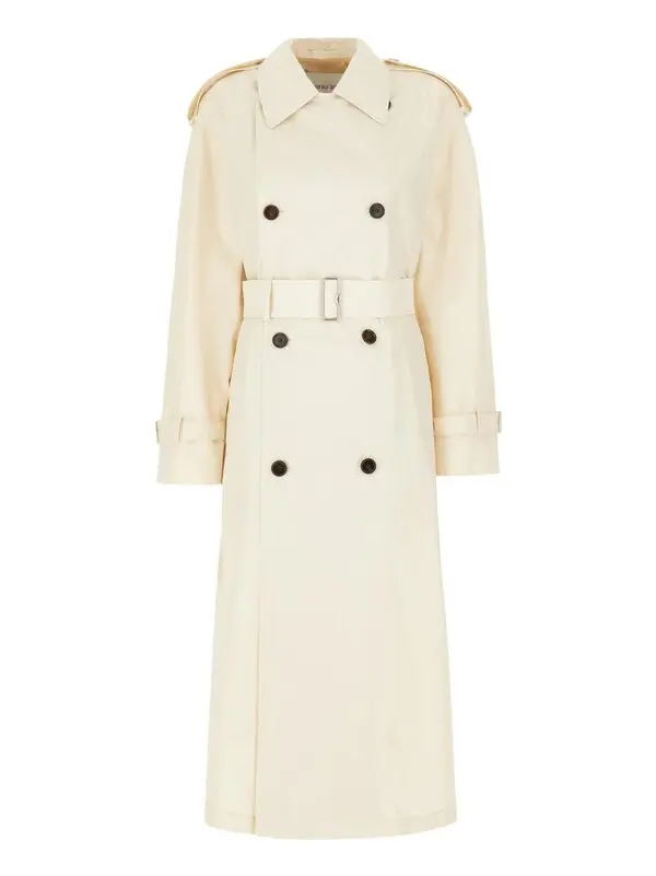 Burberry Double Breasted Trench Coat - Multicolor