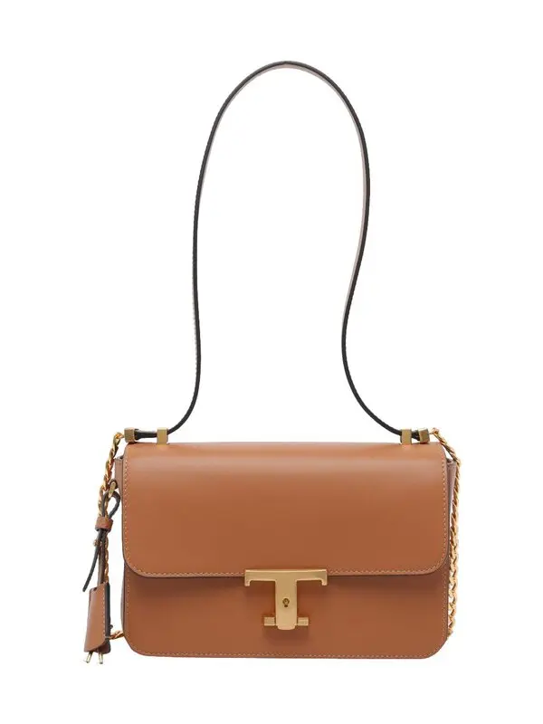 TOD'S Mini Crossbody Bag With T Timeless Logo - Brown