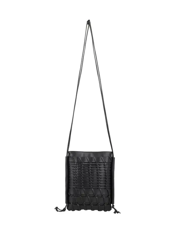 Hereu Trena Leather Shoulder Bag - Black