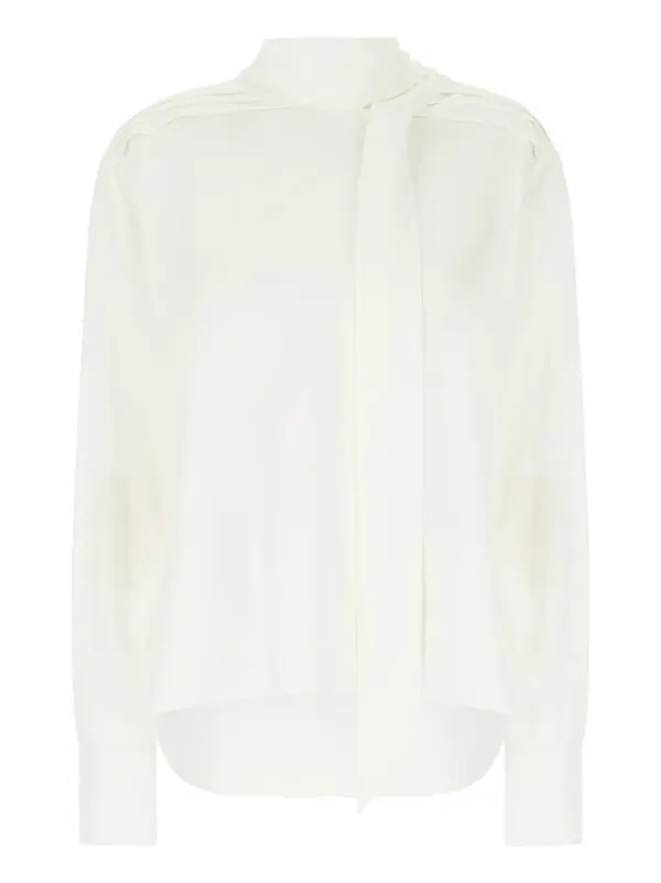 Alexander McQueen Long Sleeve Blouse With Tie Detail - Multicolor