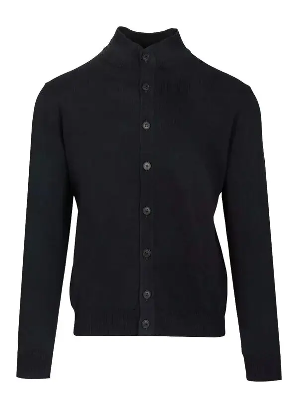 AL DUCA D’AOSTA 1902 High-neck Button-up Cardigan - Blue