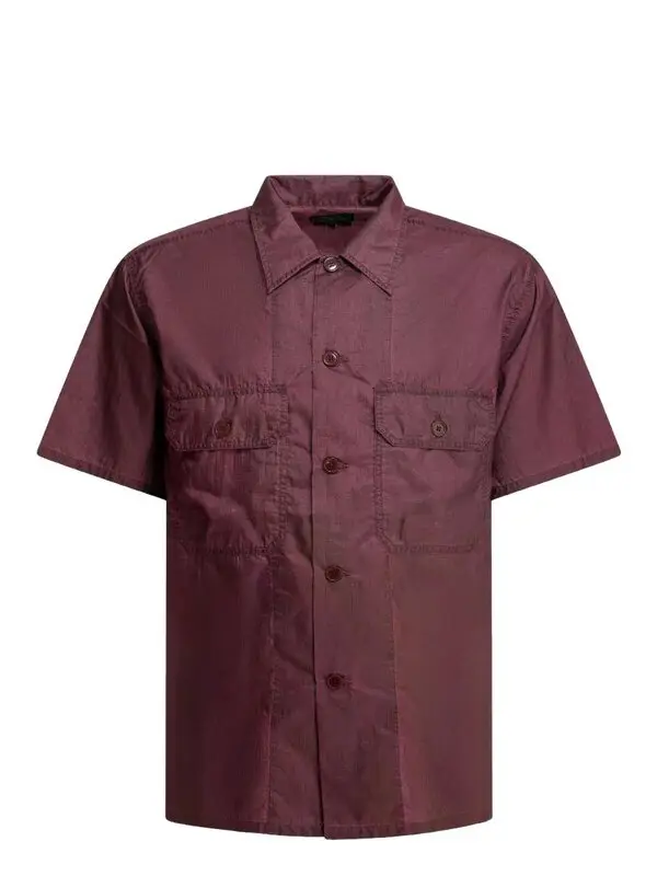 BEAMS Short-sleeve Chest-pockets Shirt - Red