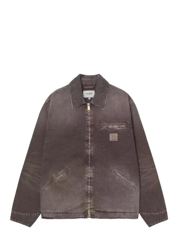 Carhartt Work In Progress Detroit Zip-up Jacket In Tobacco Cotton - Brown