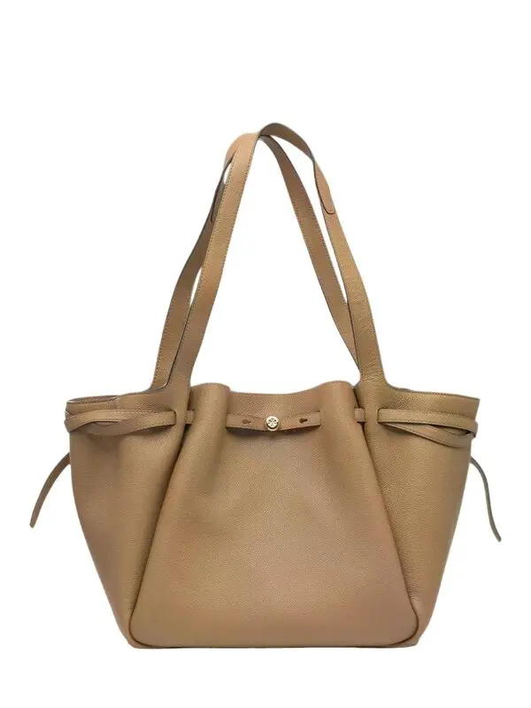 Tory Burch Pebbled Leather Shoulder Bag - Neutrals