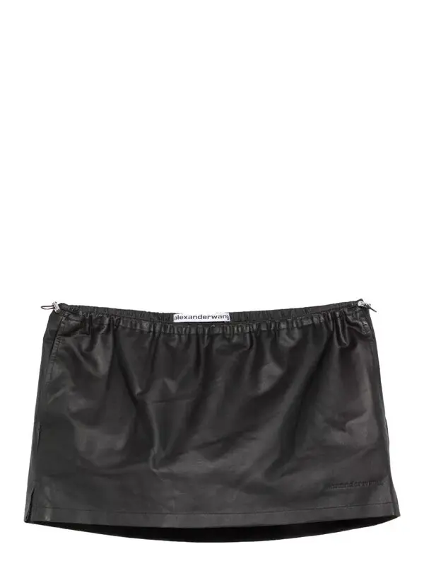 Alexander Wang Leather Mini Skort - Black