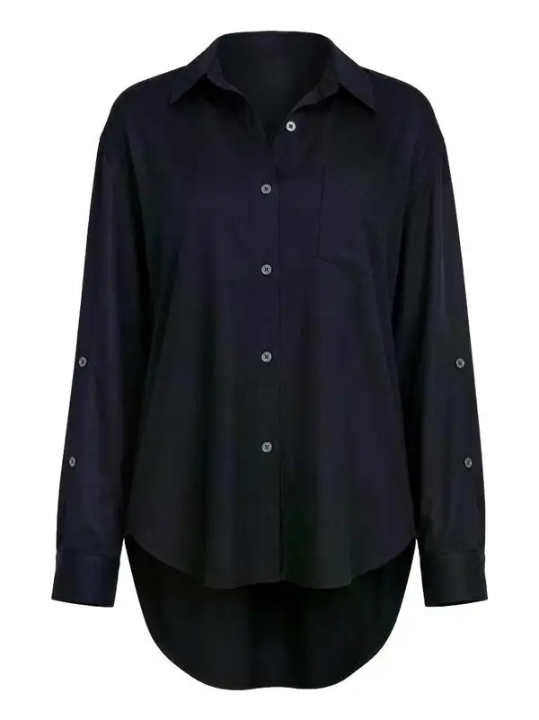 Citizens Of Humanity Kayla Chest-pocket Curved-hem Shirt - Blue