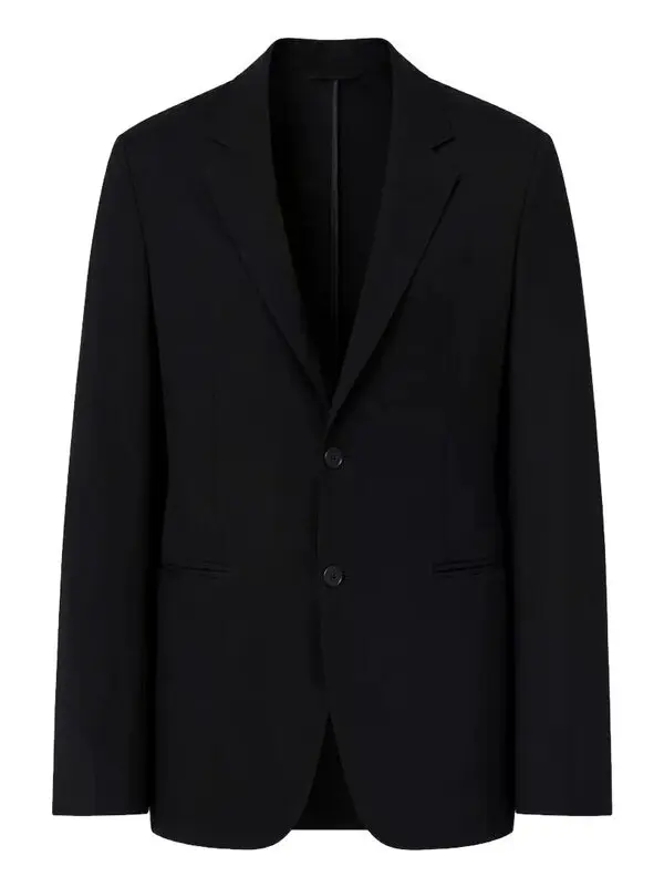 ALBERTO BRESCI Single-breasted Notched-lapels Blazer - Black