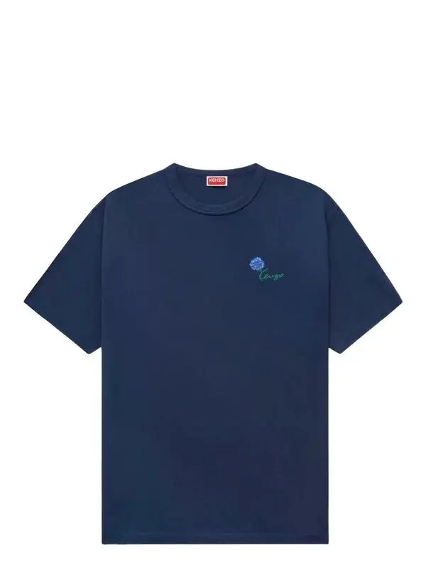 Kenzo Tulip Cotton T-shirt - Blue