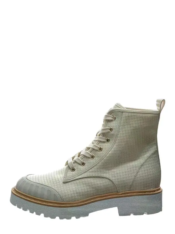 Hogan Lace-up Combat Boots - Neutrals