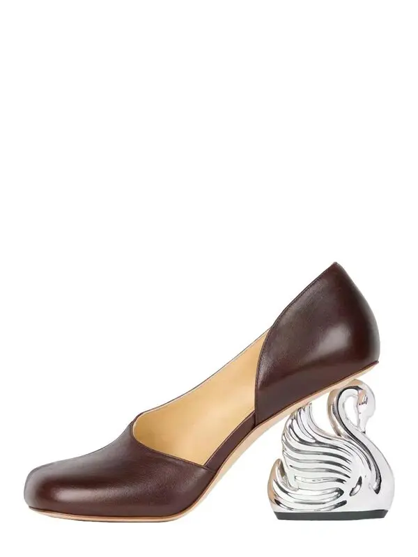 A.W.A.K.E. Mode Vesper Swan-heel Pumps - Brown