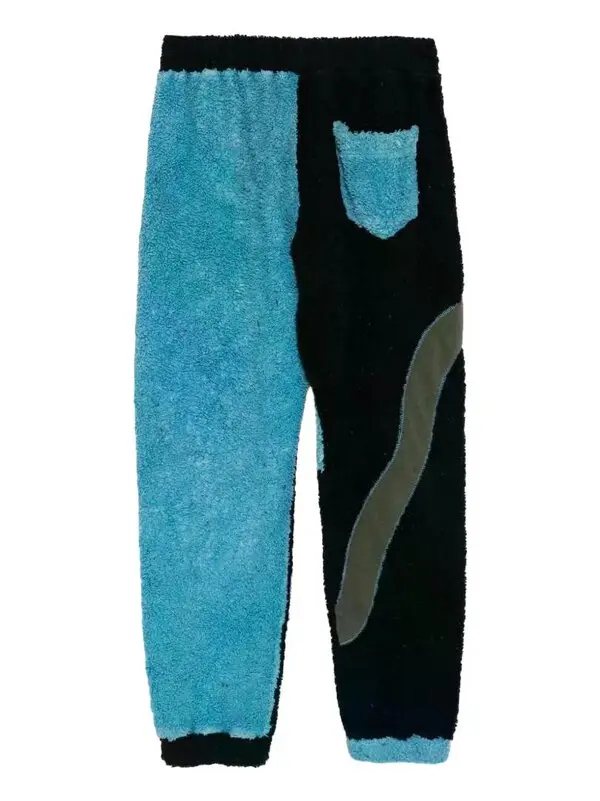 STAIN SHADE Panelled Fleece Track Pants - Black