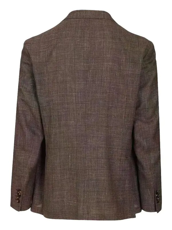 AL DUCA D’AOSTA 1902 Prince Of Wales-check Blazer - Brown