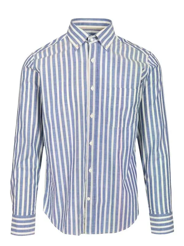 AL DUCA D’AOSTA 1902 Striped Button-down Shirt - Blue